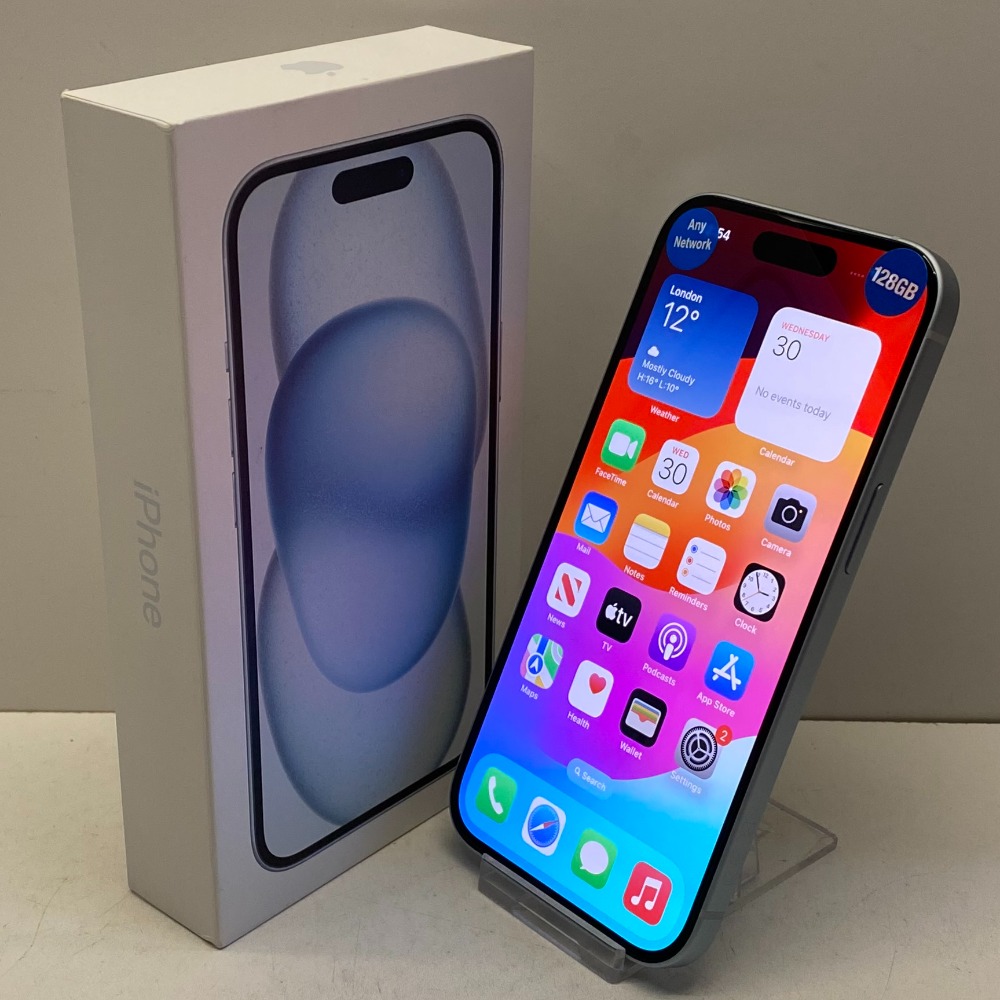 Pre-owned Apple iPhone 15 Unlocked Model A3090 128GB in Blue Boxed ...